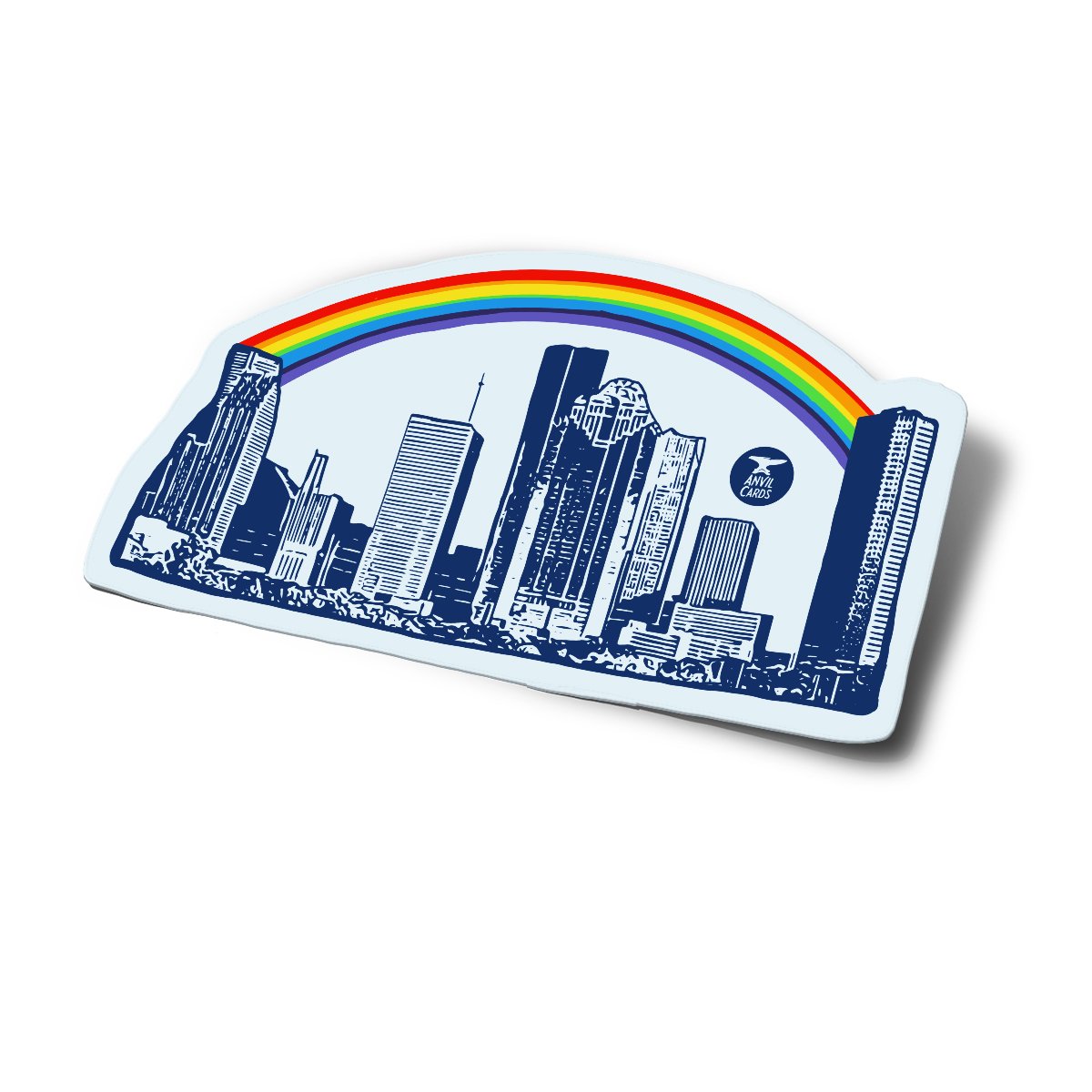 Anvil Cards - Houston Rainbow Skyline Sticker