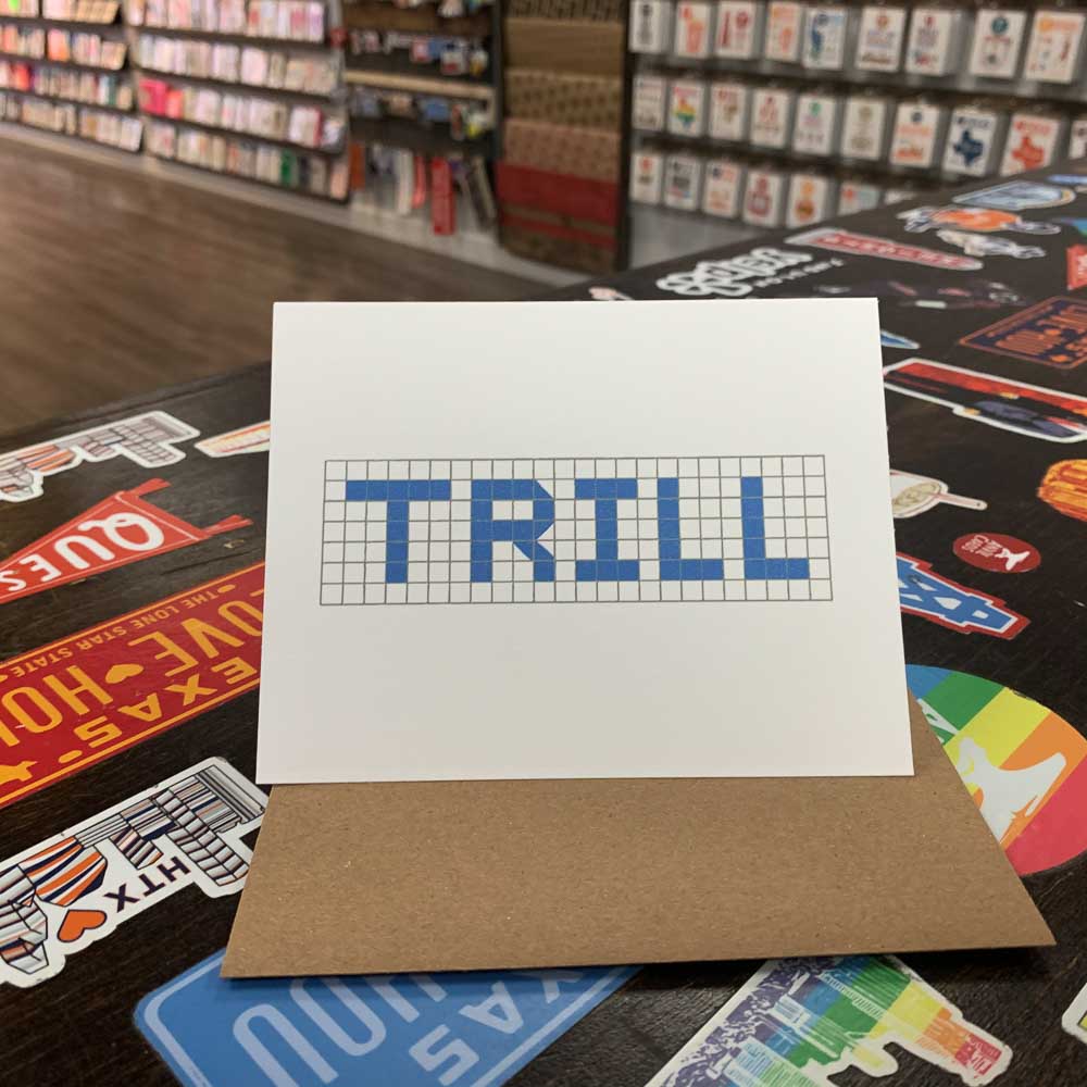 Anvil Cards - Trill | Houston Blue Tiles Greeting Card